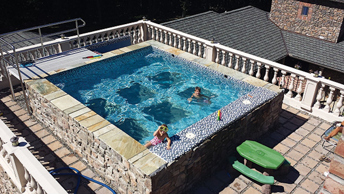 Glass bottom pool store