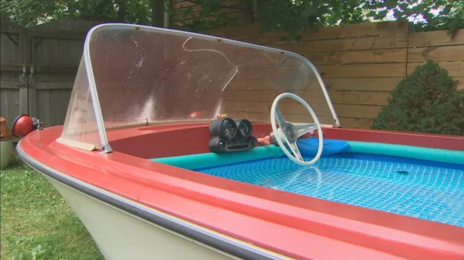 Vintage Speed Boat Turned Swimming Pool | AQUA Magazine