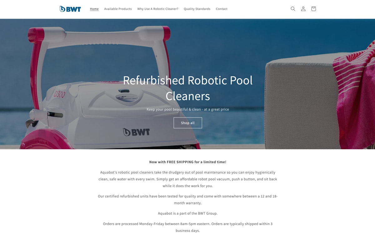 BWT Pool Products | AQUA Magazine