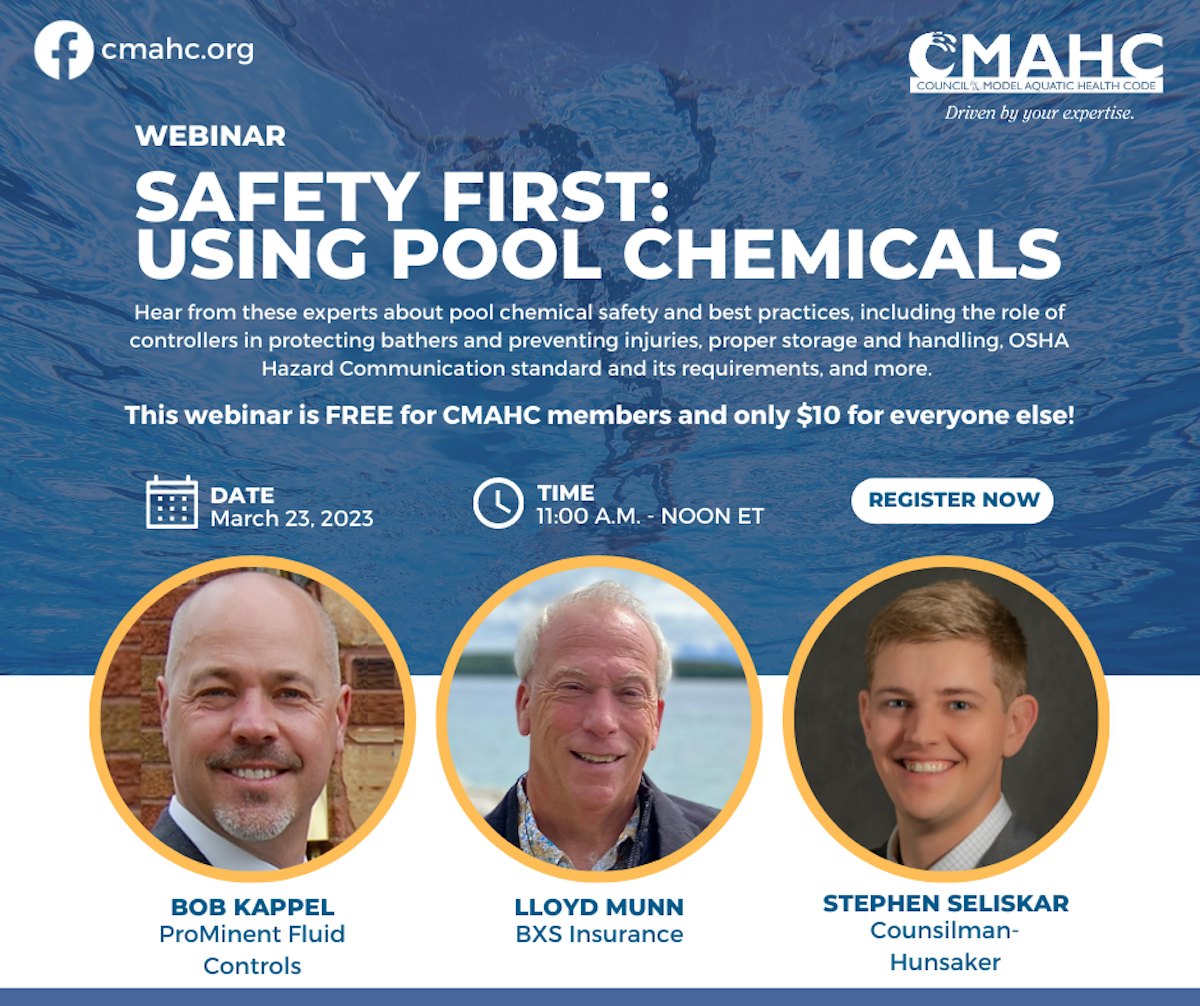 CMAHC to Host Webinar: Pool Chemical Safety | AQUA Magazine