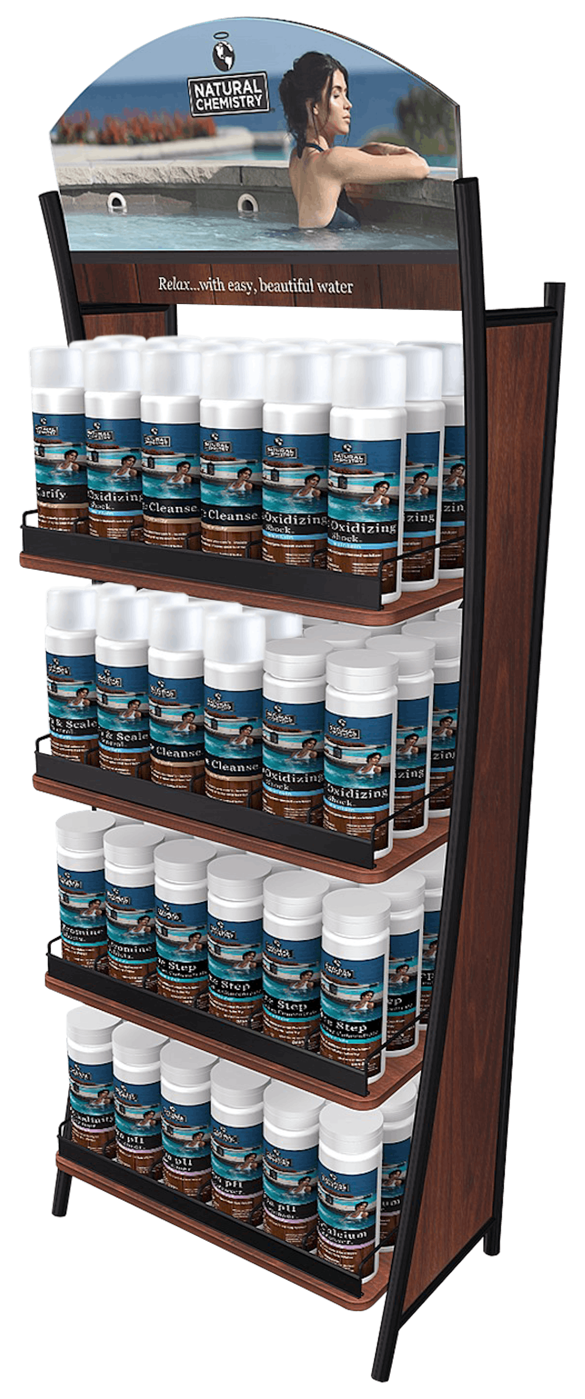 Natural Chemistry Retail Display Rack | AQUA Magazine