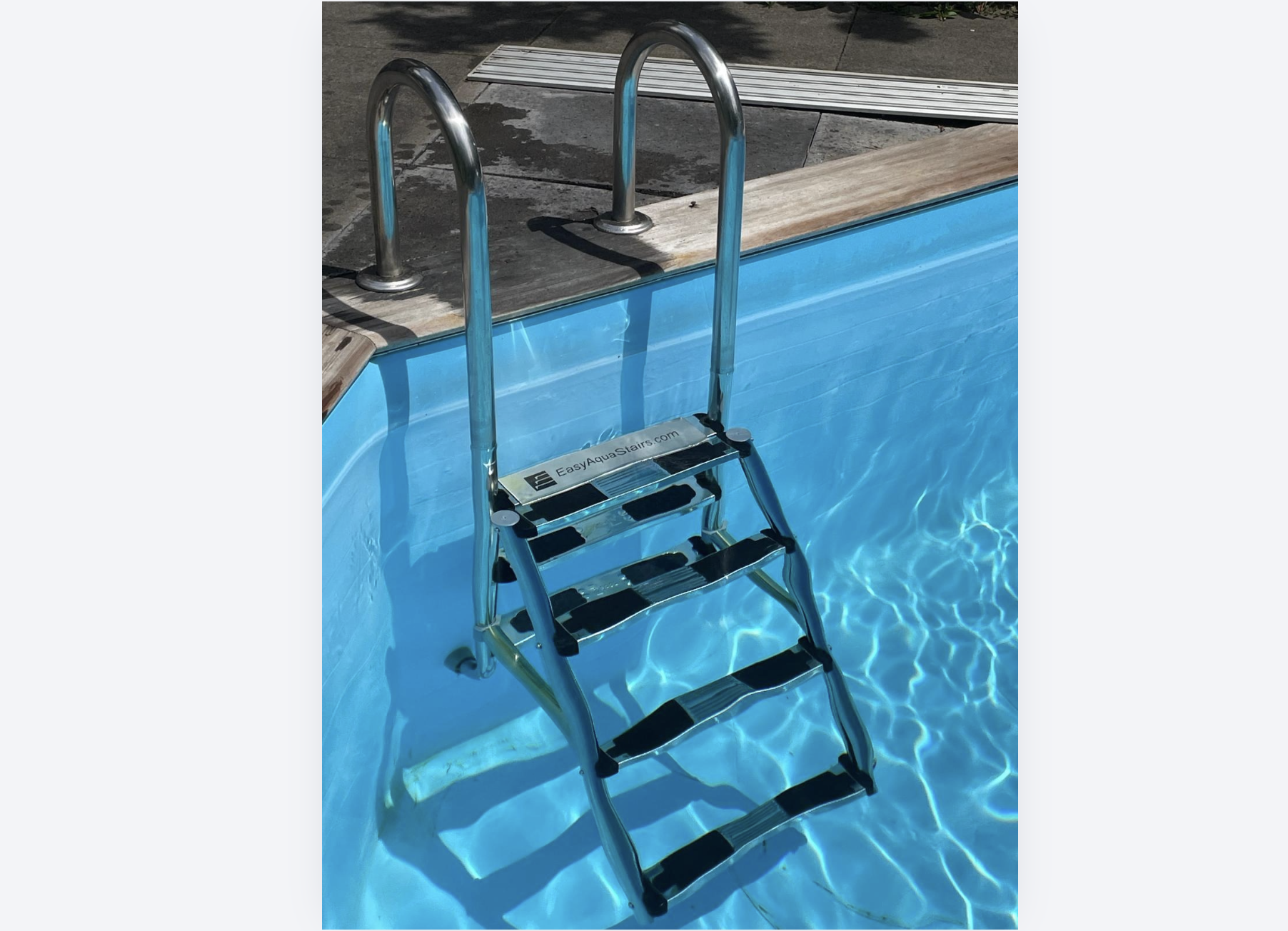EASY AQUA STAIRS: Patented Click-On System Transforms Pool Ladders into ...